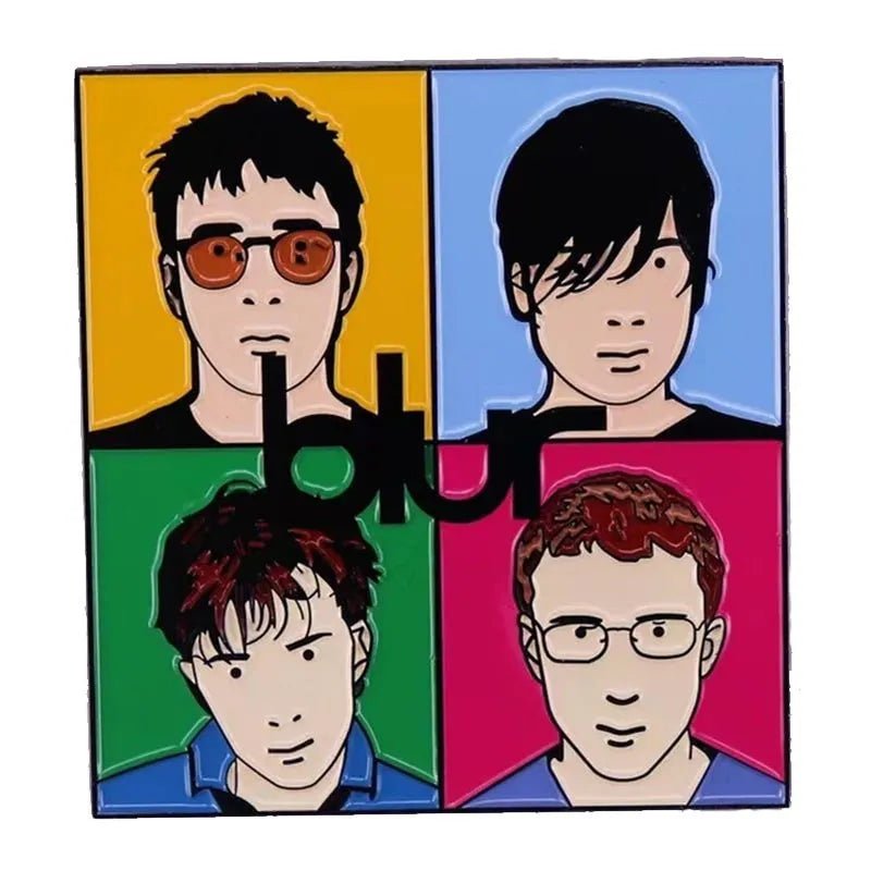 Blur Group Cartoon Enamel Pin – Indie Vinyl Den