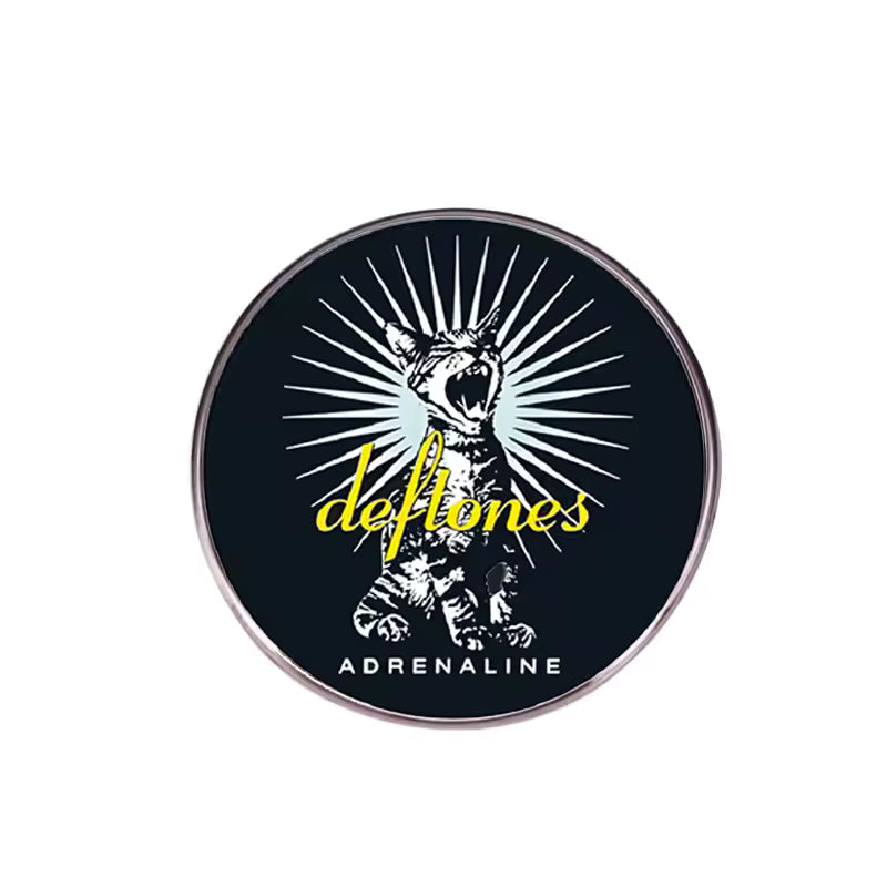Deftones Cat Adrenaline Round - Enamel Pin – Indie Vinyl Den