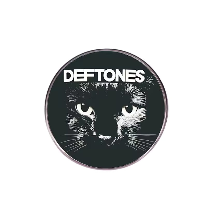 Deftones Close Cat Round - Enamel Pin – Indie Vinyl Den