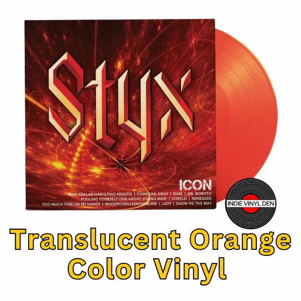 Styx - ICON - Translucent Orange Color Vinyl Record – Indie Vinyl Den