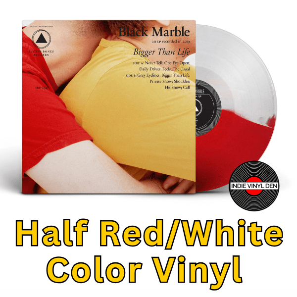Black Marble - Bigger Than Life - Half Red/White Color Vinyl – Indie ...