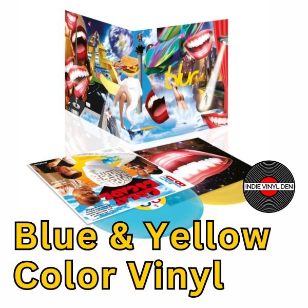 BLUR The Great Escape (30th Anniversary) Blue & Yellow Color Vinyl Rec ...