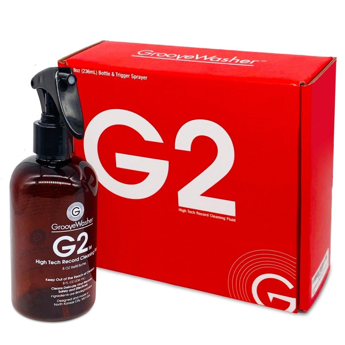 G2 Record Cleaning Fluid - 8oz Bottle by GrooveWasher – Indie Vinyl Den